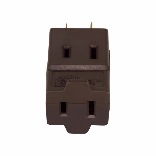 Eaton Cooper Wiring Three Outlet Cube Tap 15A, 125V Brown - AR - MO ...